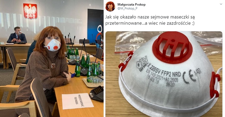 Posłanka Wiosny żali się, że dostała przeterminowaną maseczkę a to data ...