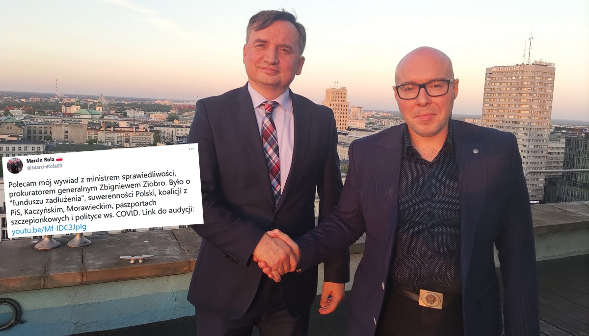 Ziobro się nie wstydził i zagościł u Marcina Roli, opowiadał jak mu ...