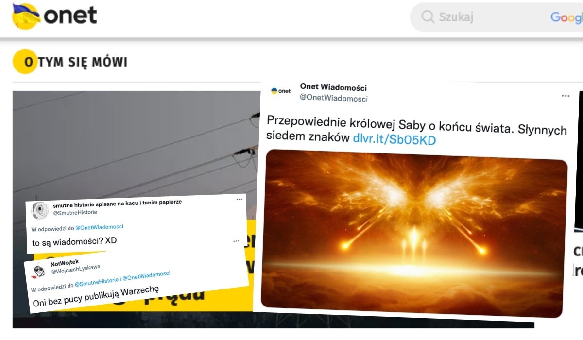 Onet na serio puścił tekst o przepowiedniach królowej Saby jako ...