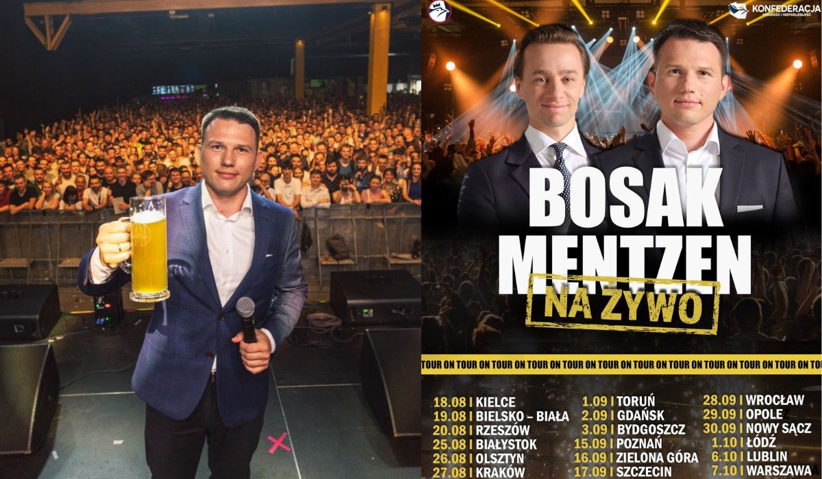 Mentzen wraca na przedwyborczą trasę po Polsce, tym razem w towarzystwie Bosaka | Donald.pl