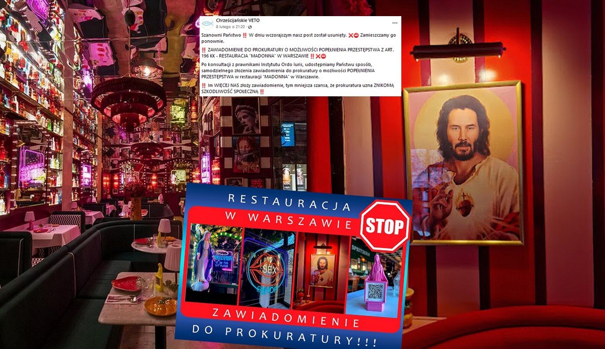 Katolicka organizacja zachęca do zgłaszania restauracji "Madonna" do ...
