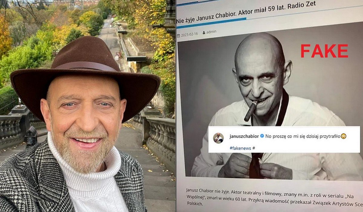 Portal w artykule uśmiercił Janusza Chabiora, ale ten żyje i ma się ...